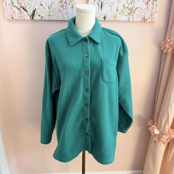 American Vintage | Jackets & Coats | Vintage Real Comfort Teal Fleece ...